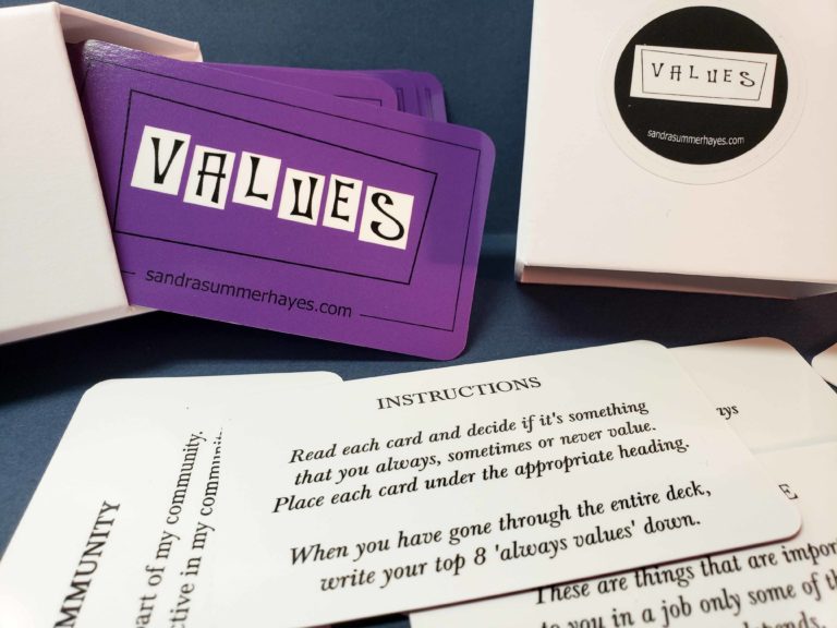 Values Cards Sort - Sandra Summerhayes & Associates